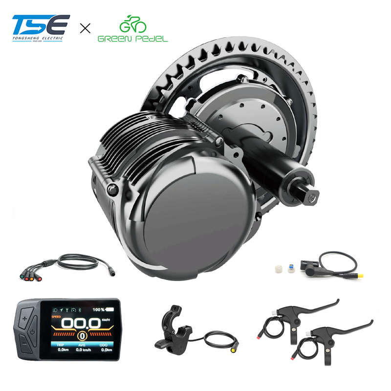 48V 750W TSDZ8 Kit Motor Mid Drive - Pedel Hijau